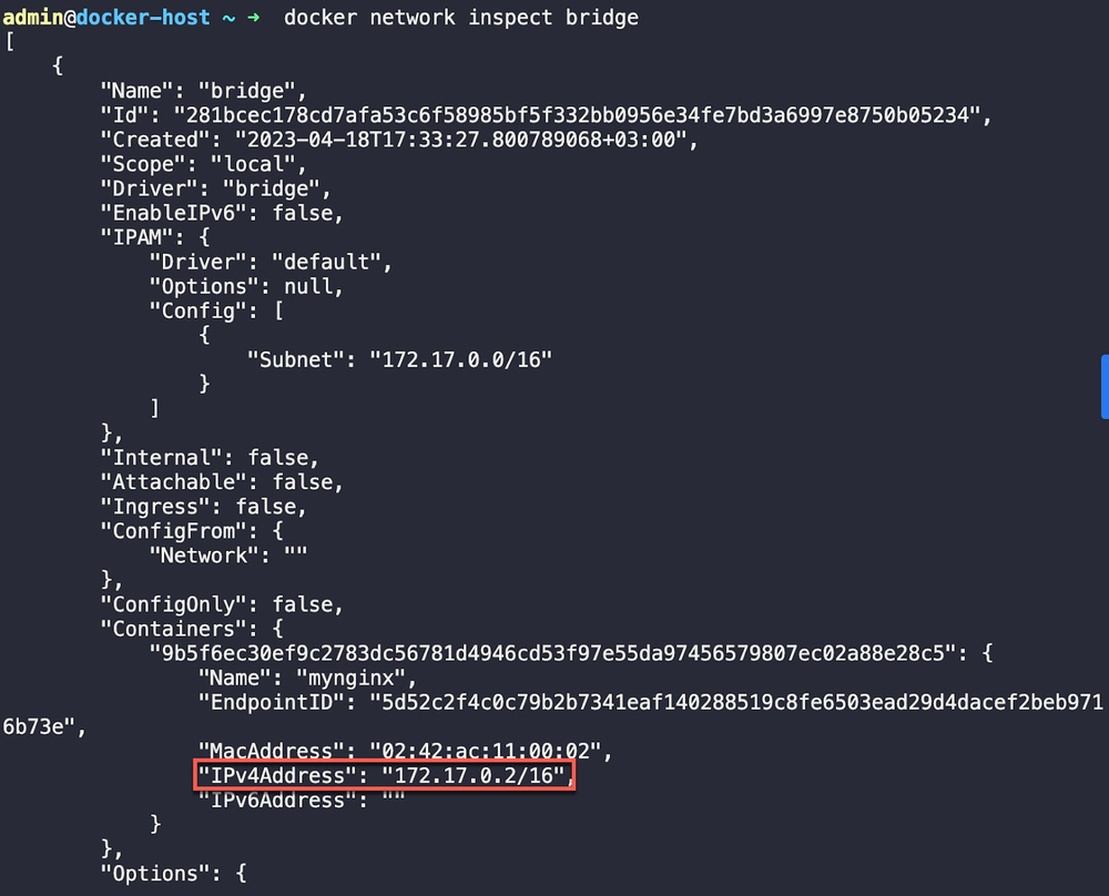 How to Get Docker Container IP Address From the Host