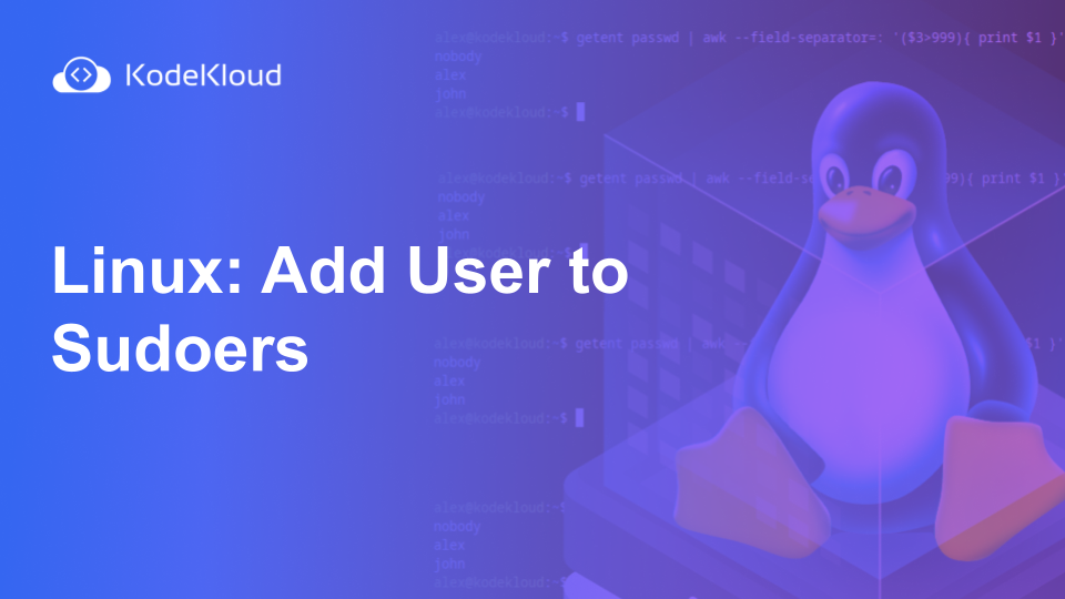 Linux: Add User to Sudoers