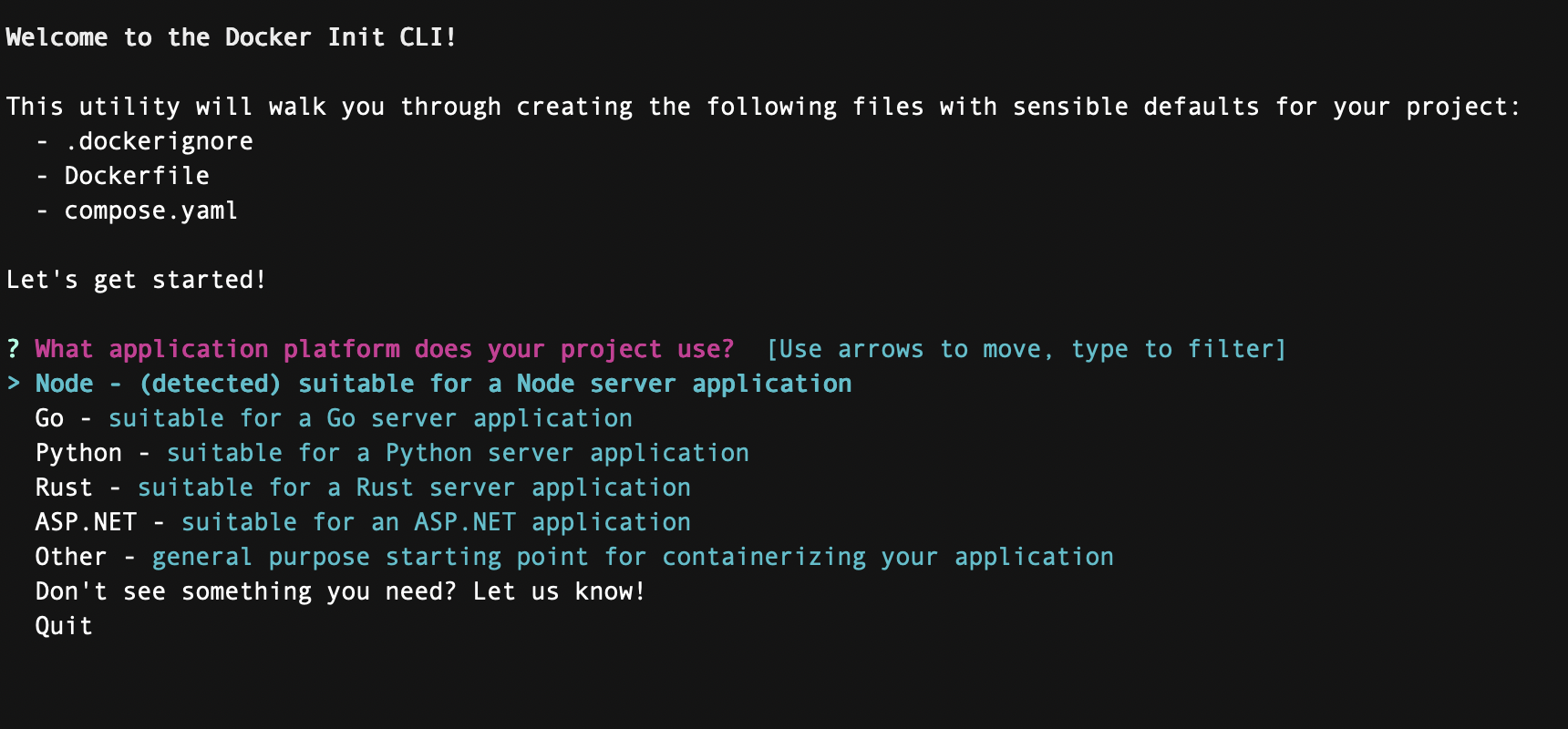 Docker Init: Containerize Fast