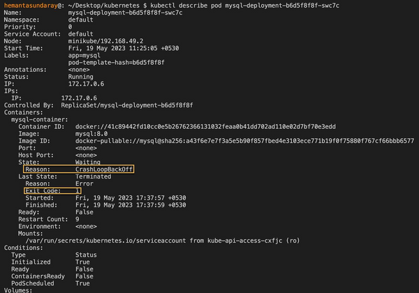 How to Debug CrashLoopBackOff in a Container or Pod