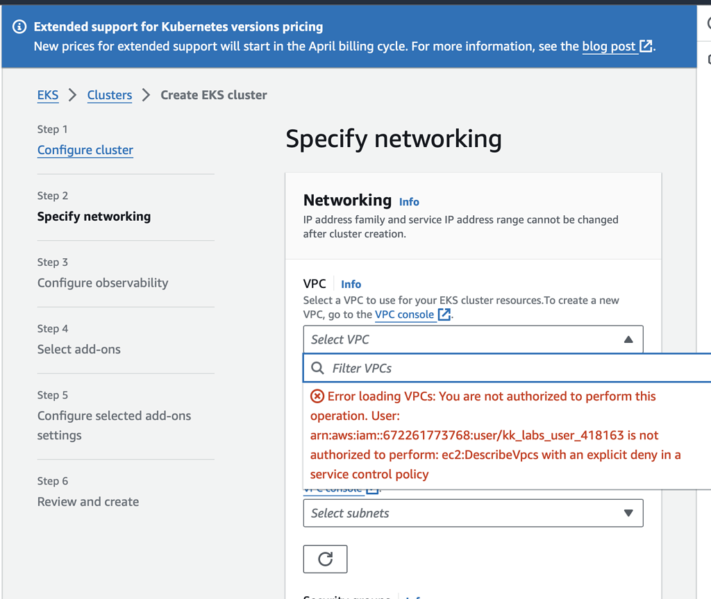 Cant Not Create Eks Aws Kodekloud Devops Learning Community