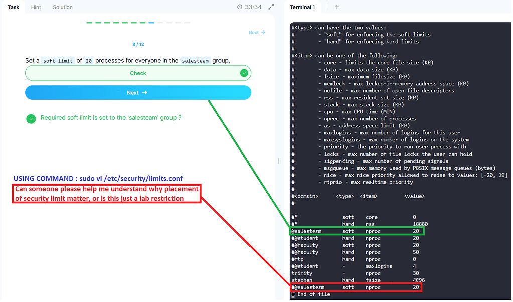 Security Limits Group Lfcs Kodekloud Devops Learning Community
