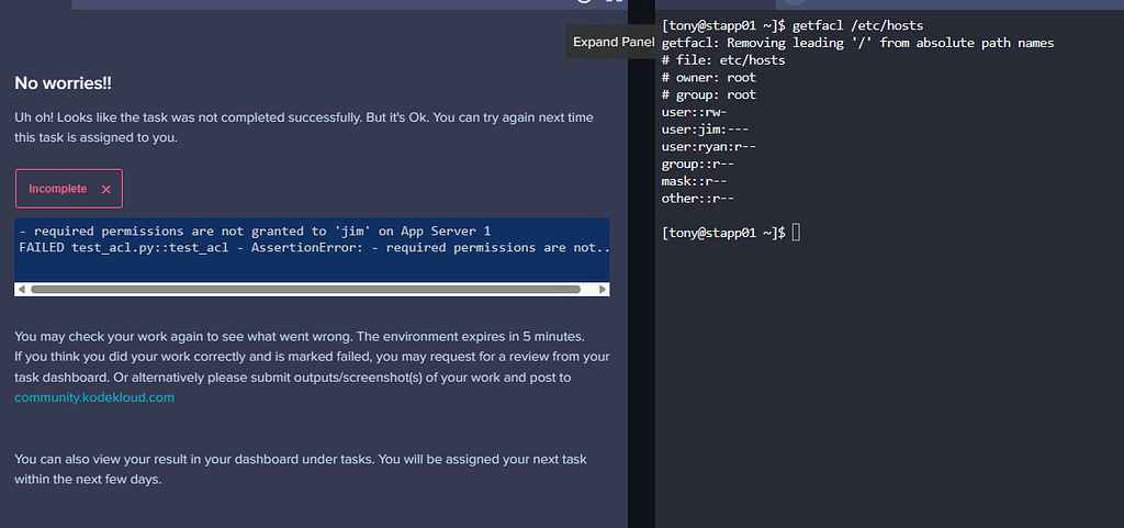 Linux ACL - Active Practice - KodeKloud Engineer - KodeKloud - DevOps ...