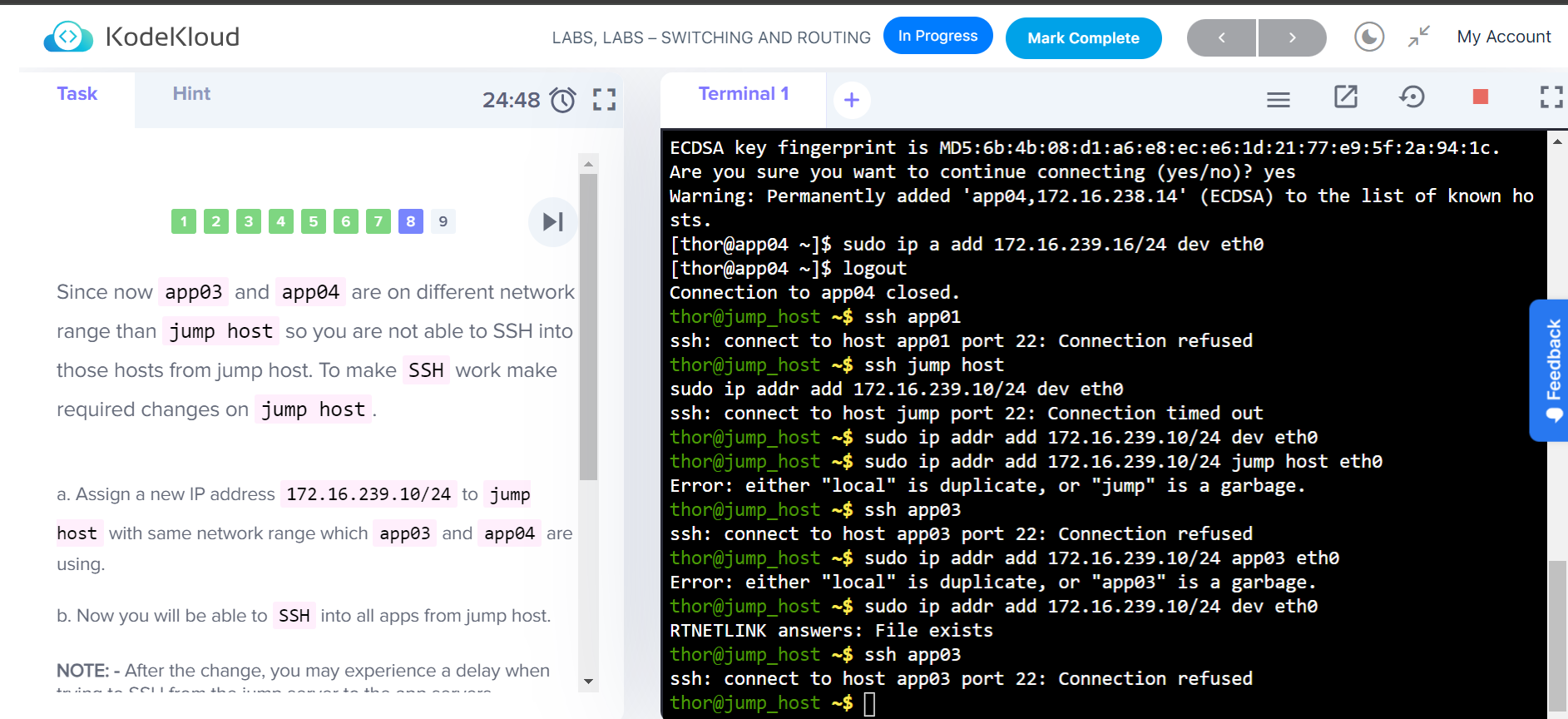 Labs Switching And Routing Q8 Devops Kodekloud Devops Learning Community 