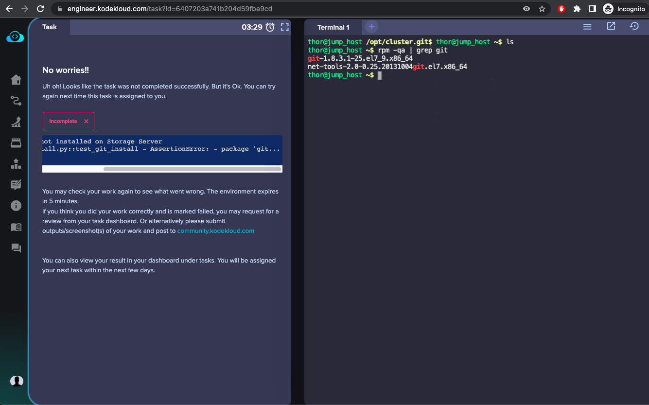 Git Install Showing Error In Lab After Installation Kodekloud Engineer Kodekloud Devops 