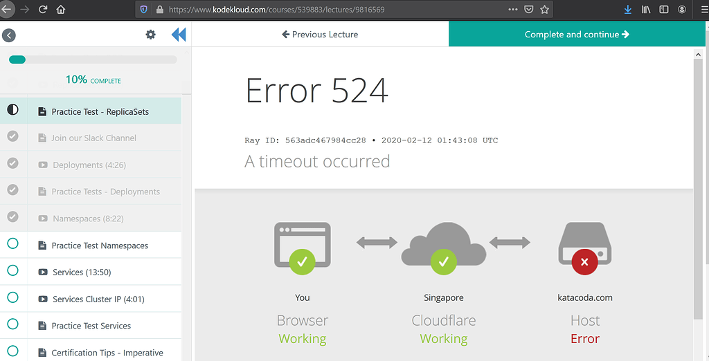 Unable To Access Labs In Cka Kubernetes Kodekloud Devops Learning Community