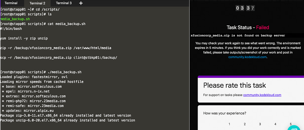 Linux Bash Scripts Failed Kodekloud Engineer Kodekloud Devops Learning Community 