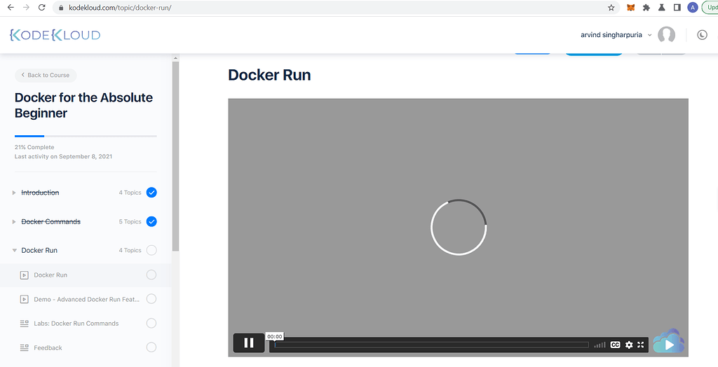 Docker Run Video Is Not Working Docker Kodekloud Devops Learning Community