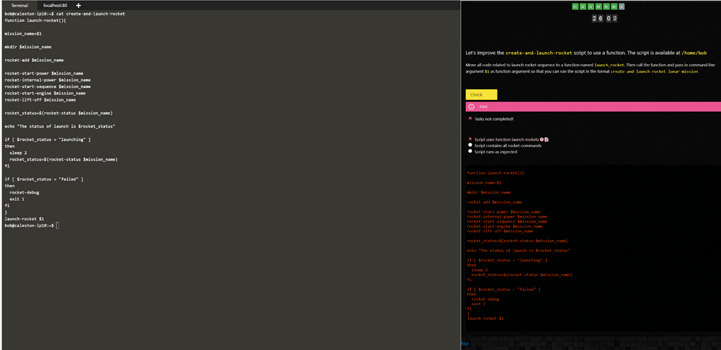 Failing Lab Functions Shell Scripting Kodekloud Devops Learning Community