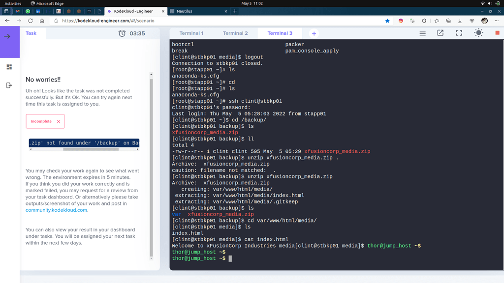 Bash Script Task Review Error - - KodeKloud - DevOps Learning Community